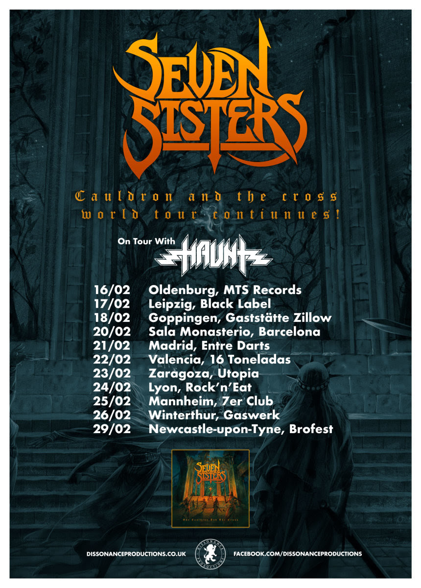 NEWS: SEVEN SISTERS – On tour with Haunt – Rock Out Stand Out